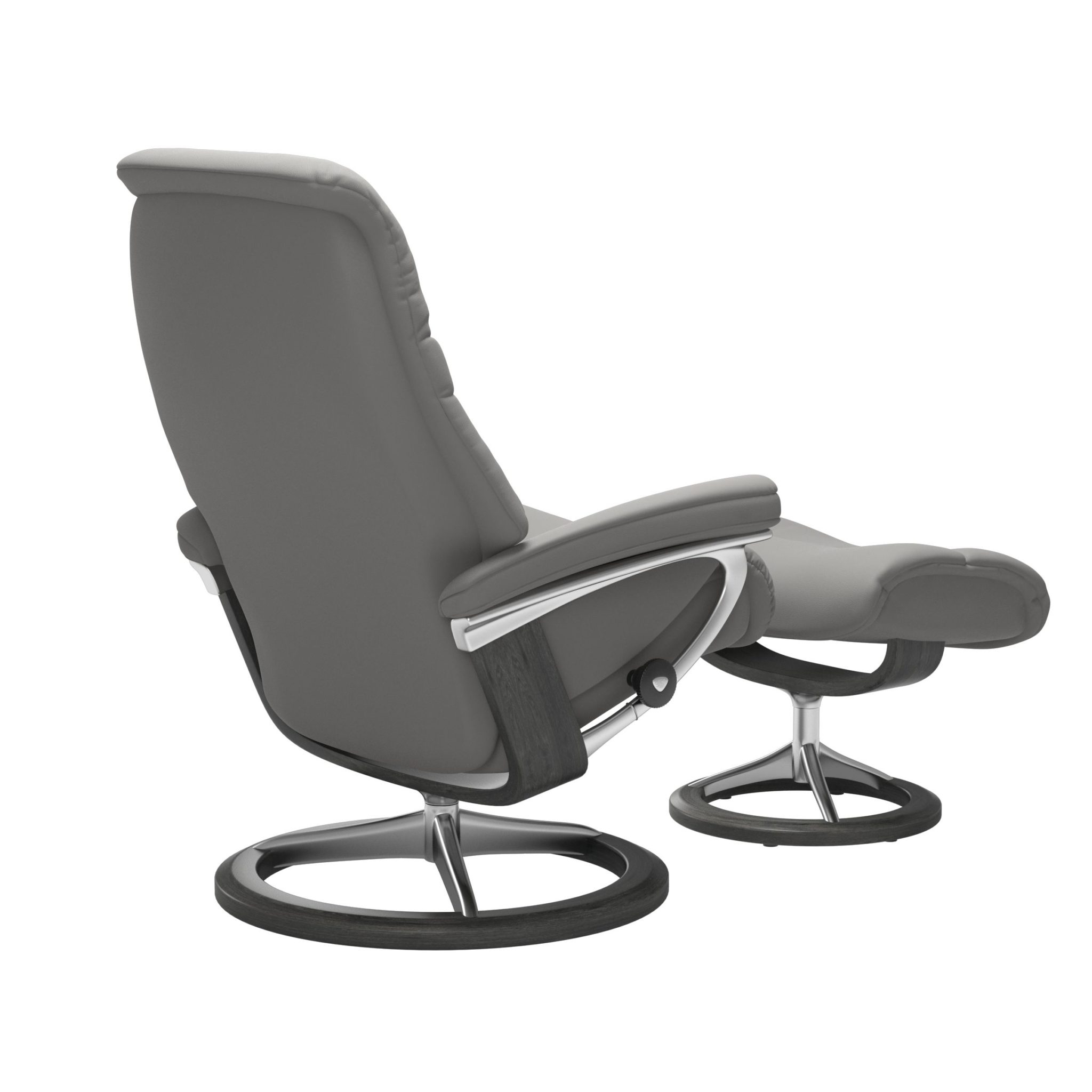 Stressless Sunrise Recliner & Ottoman - Signature & Cross Base ...