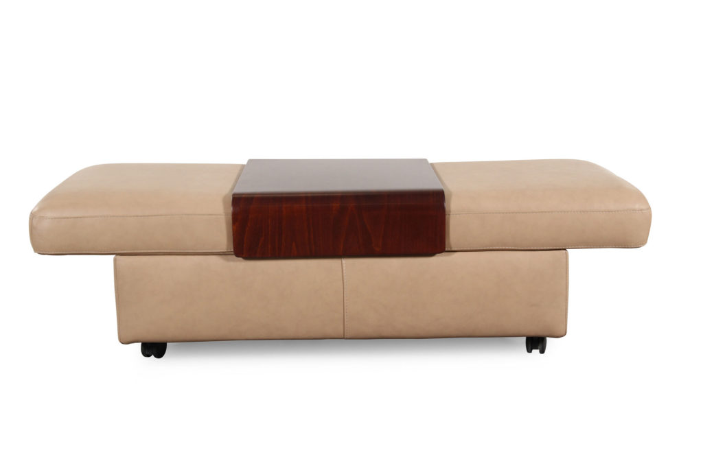 Stressless Ottoman, Double w/ Table | Ambiente Modern Furniture